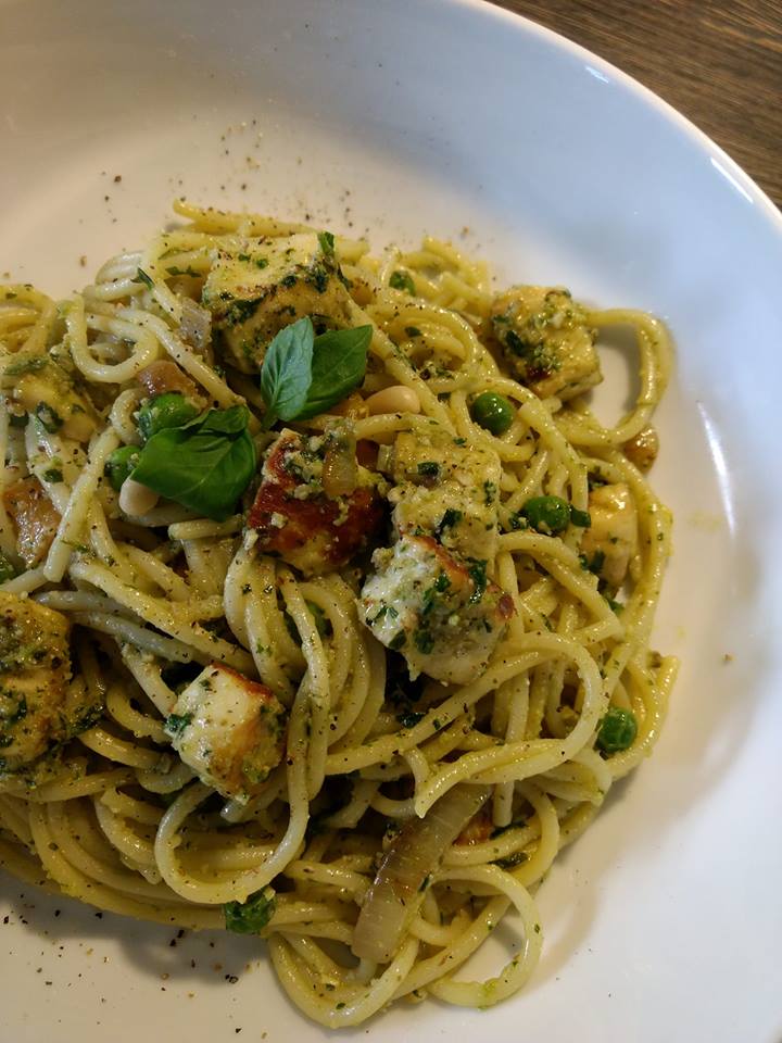 Halloumi and Pesto Pasta – GORGE
